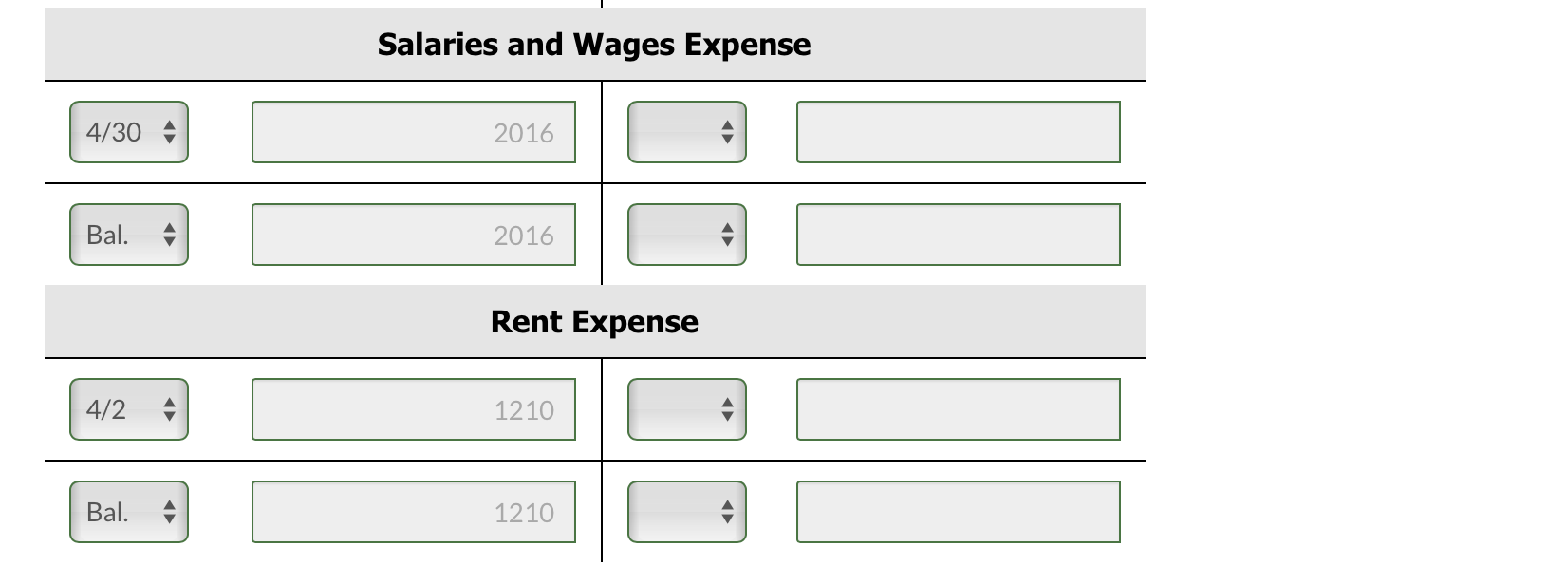 Solved Post to the ledger T-accounts and determine month-end | Chegg.com