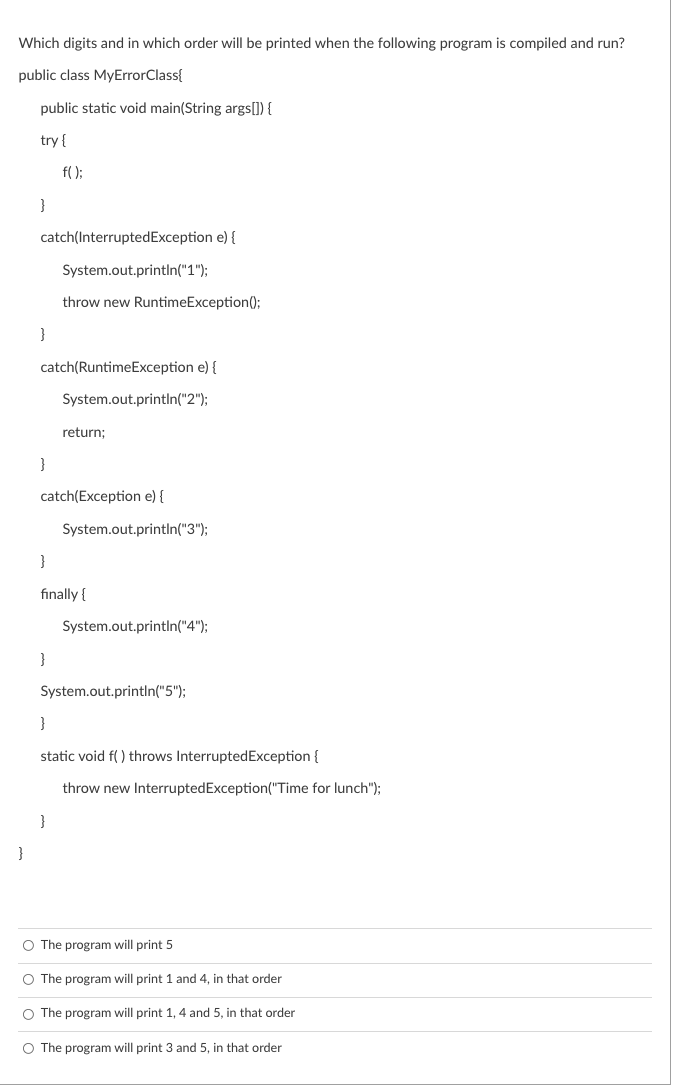 Solved Which digits and in which order will be printed when | Chegg.com