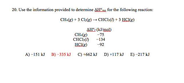 Solved Use the information provided to determine ΔH°rxn for | Chegg.com