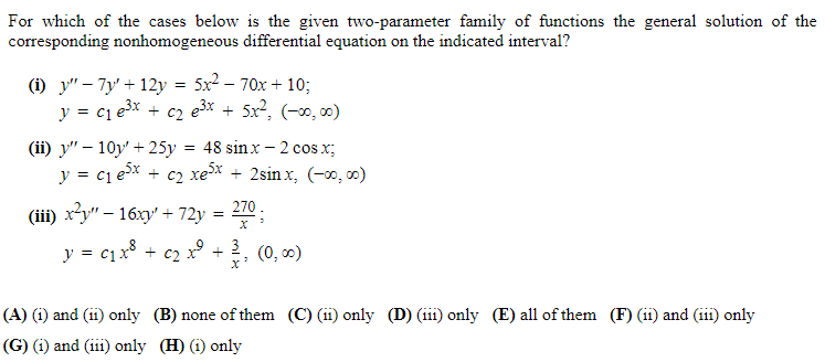 Solved For which of the cases below is the given | Chegg.com