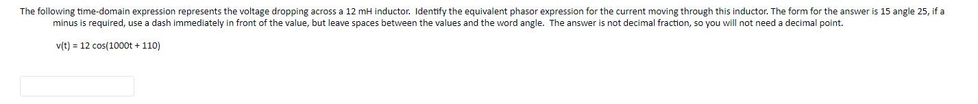 Solved The following time-domain expression represents the | Chegg.com
