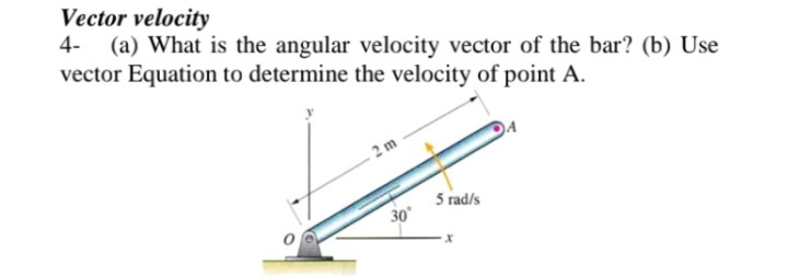 Solved Vector velocity 4. (a) What is the angular velocity | Chegg.com
