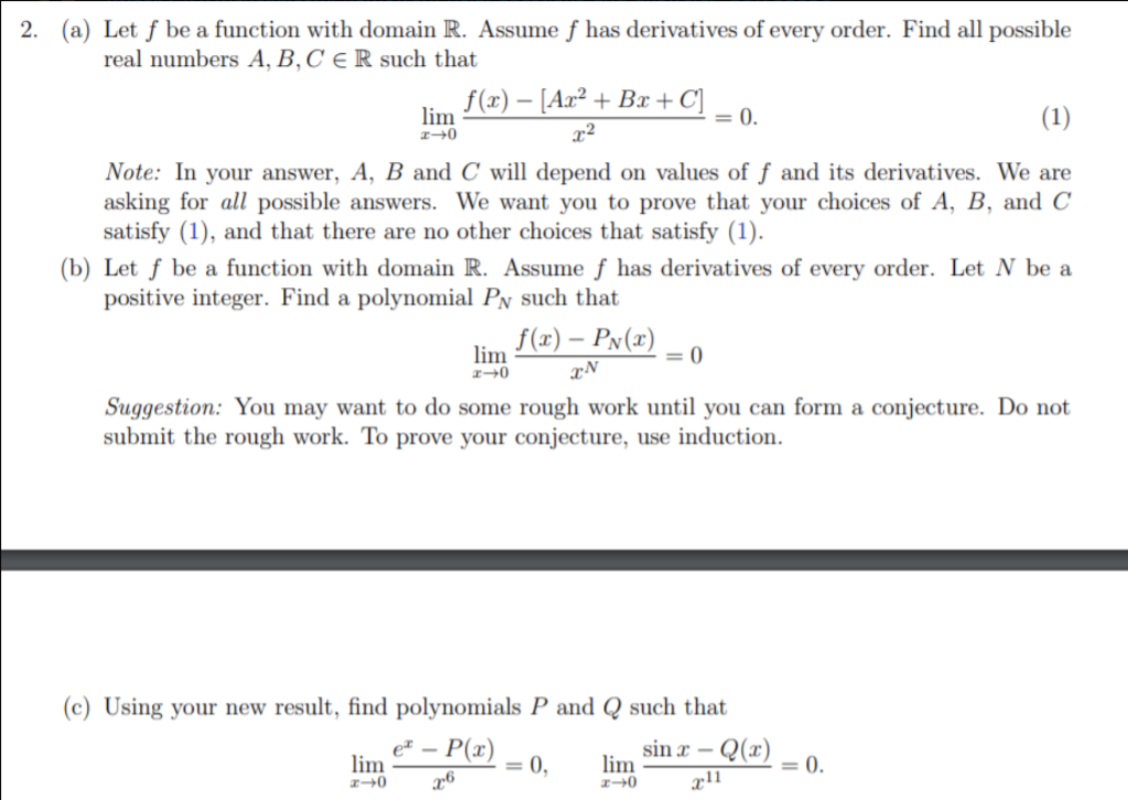 Solved 10 2. (a) Let f be a function with domain R. Assume f | Chegg.com