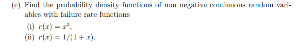 Solved Q4 Let X be a continuous non-negative random variable | Chegg.com