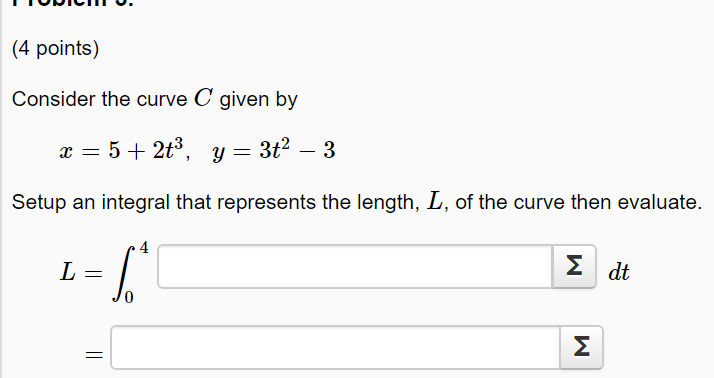 Solved 1 TUNICI U. (4 points) Consider the curve C given by | Chegg.com