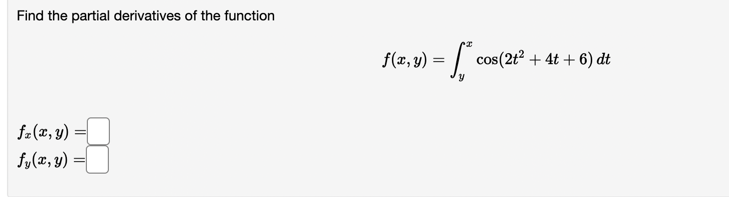 Solved Find the partial derivatives of the | Chegg.com