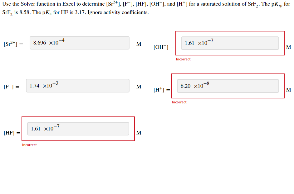 Solved Use The Solver Function In Excel To Determine Sr2 0759