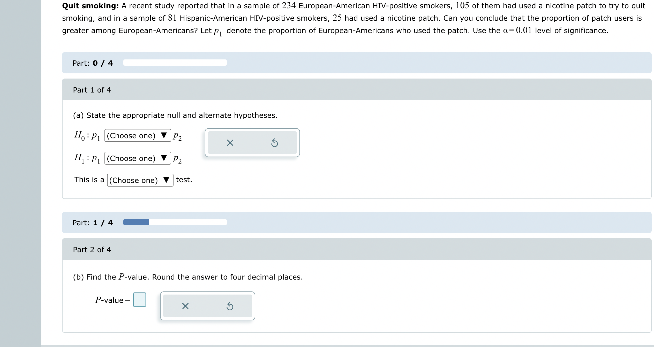 Solved Quit smoking: A recent study reported that in a | Chegg.com