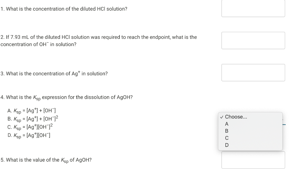 Solved Determination Of Solubility Product Constant | Chegg.com
