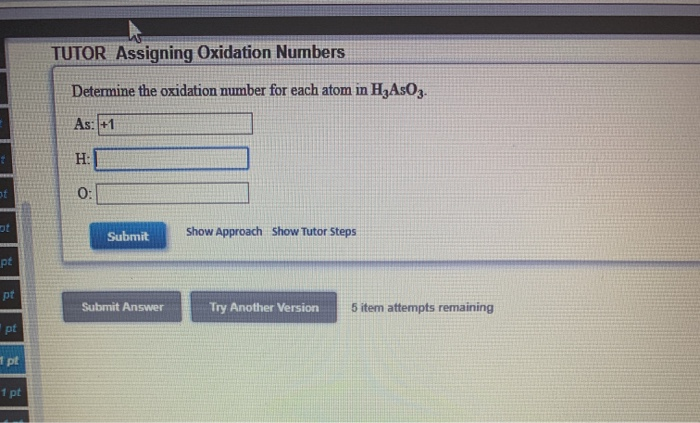 Solved TUTOR Assigning Oxidation Numbers Determine the | Chegg.com