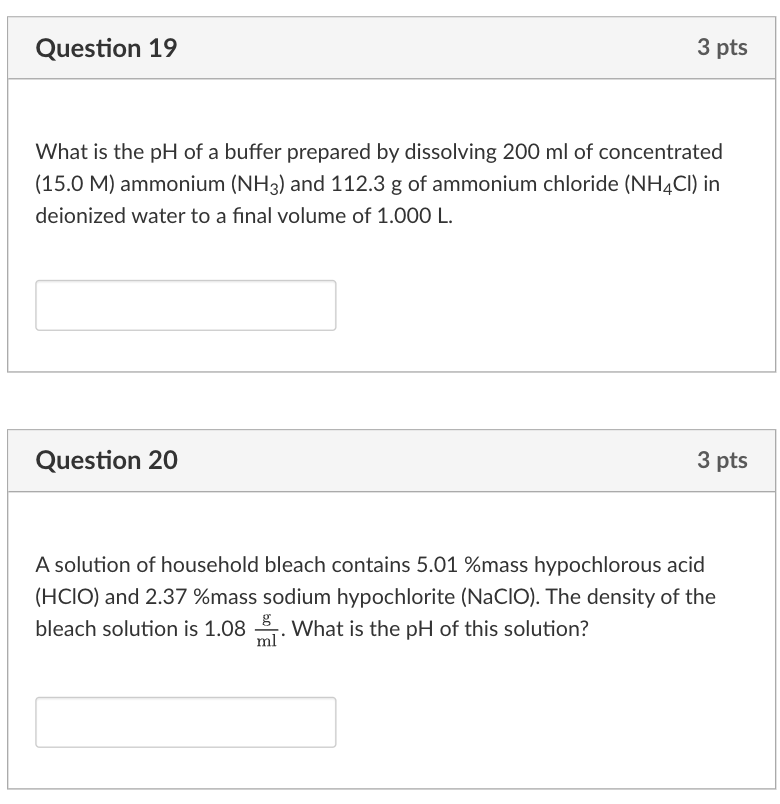 Solved What is the pH of a buffer prepared by dissolving | Chegg.com