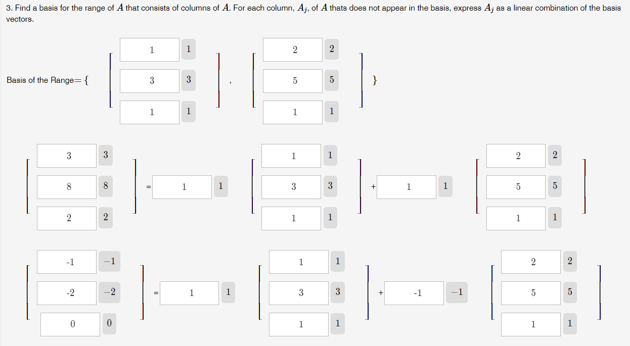 Solved This is matrix algebra. The showed answers are | Chegg.com