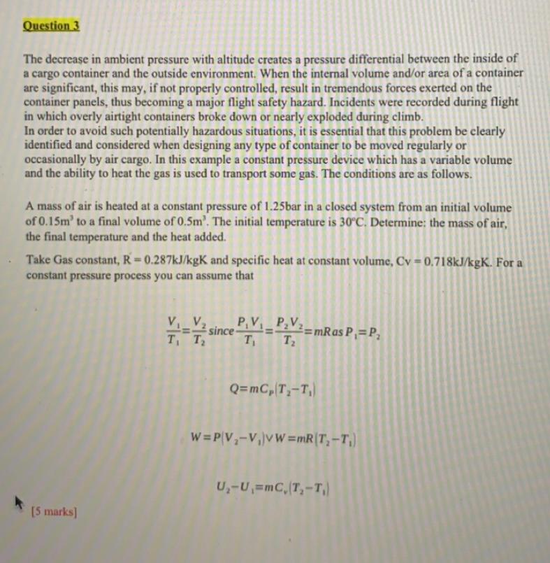 The decrease in ambient pressure with altitude | Chegg.com