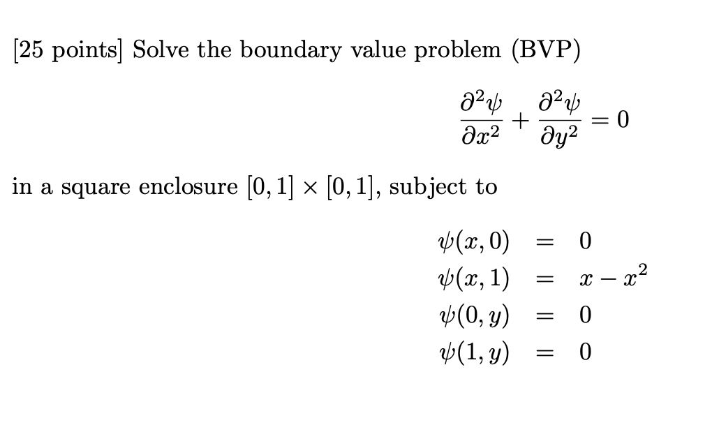Solved (25 points] Solve the boundary value problem (BVP) | Chegg.com