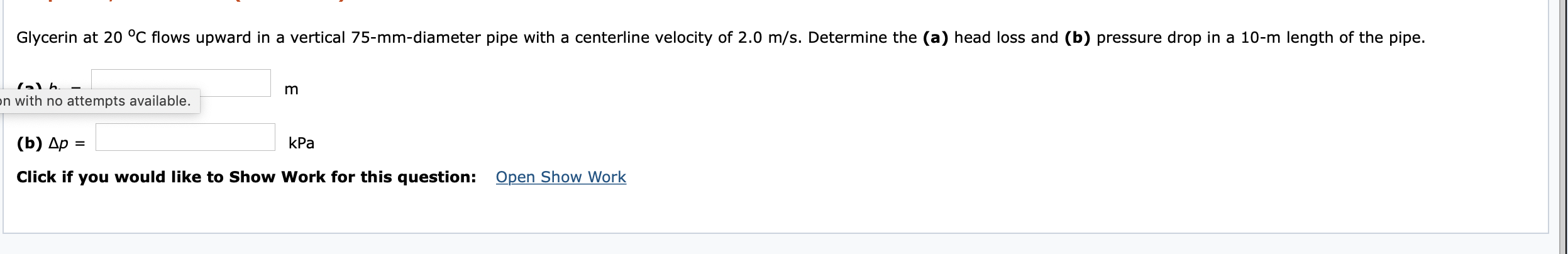 Solved Glycerin at 20 °C flows upward in a vertical | Chegg.com