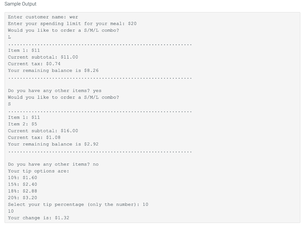 Solved Write a program that computes the tax and tip on a | Chegg.com