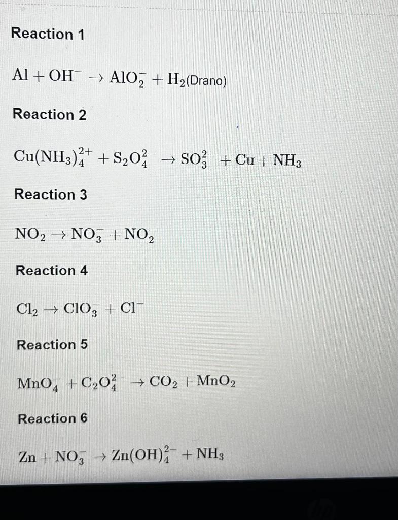 Solved Reactions in an alkaline solution Now balance the | Chegg.com