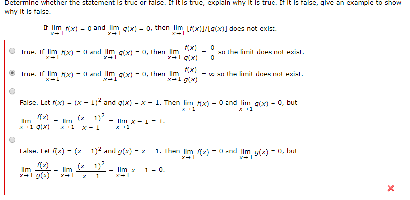 Solved Determine whether the statement is true or false. If | Chegg.com