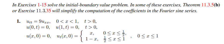 Solved In Exercises 1-15 solve the initial-boundary value | Chegg.com