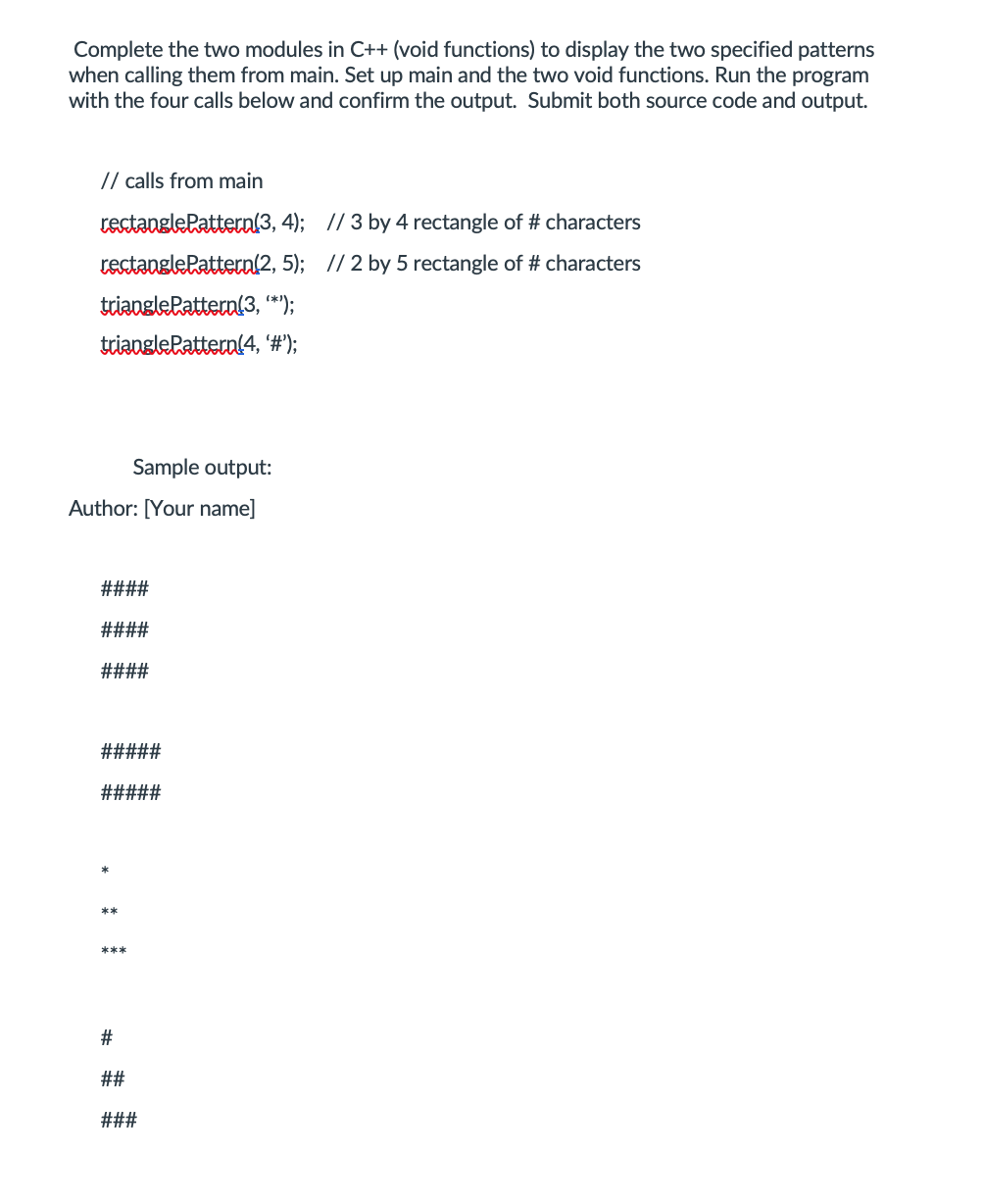 Solved Complete the two modules in C++ (void functions) to | Chegg.com Solved Complete the two modules in C++ (void functions) to | Chegg.com