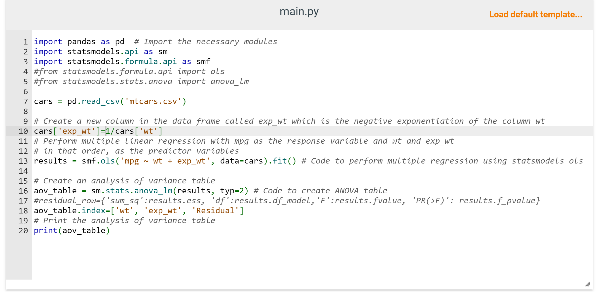 Solved AB CTIVITY 5.7.1: LAB: Regression with nonlinear | Chegg.com
