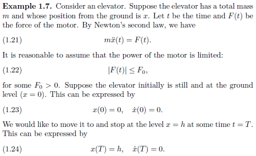 Solved Example 1.7. Consider an elevator. Suppose the | Chegg.com