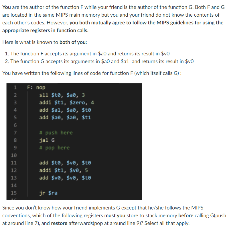 Solved You are the author of the function F while your | Chegg.com