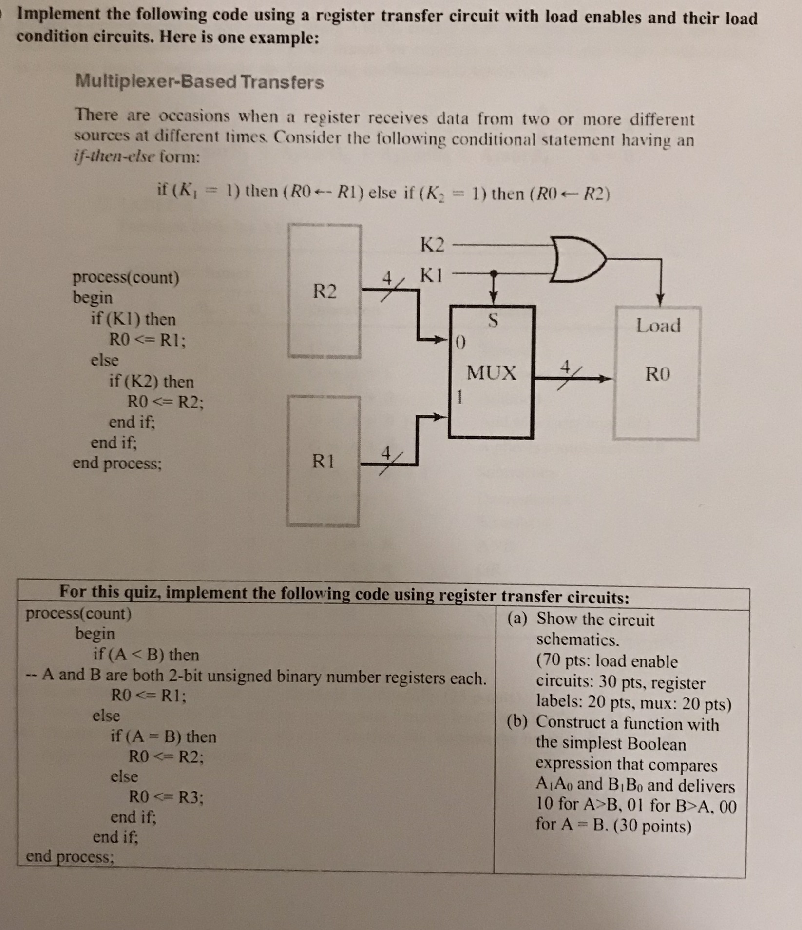 Solved Implement the following code using a register | Chegg.com