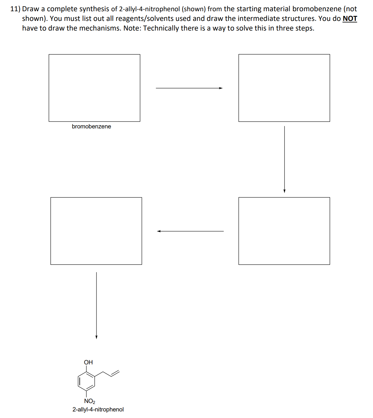 Solved Draw a complete synthesis of 2-allyl-4-nitrophenol | Chegg.com