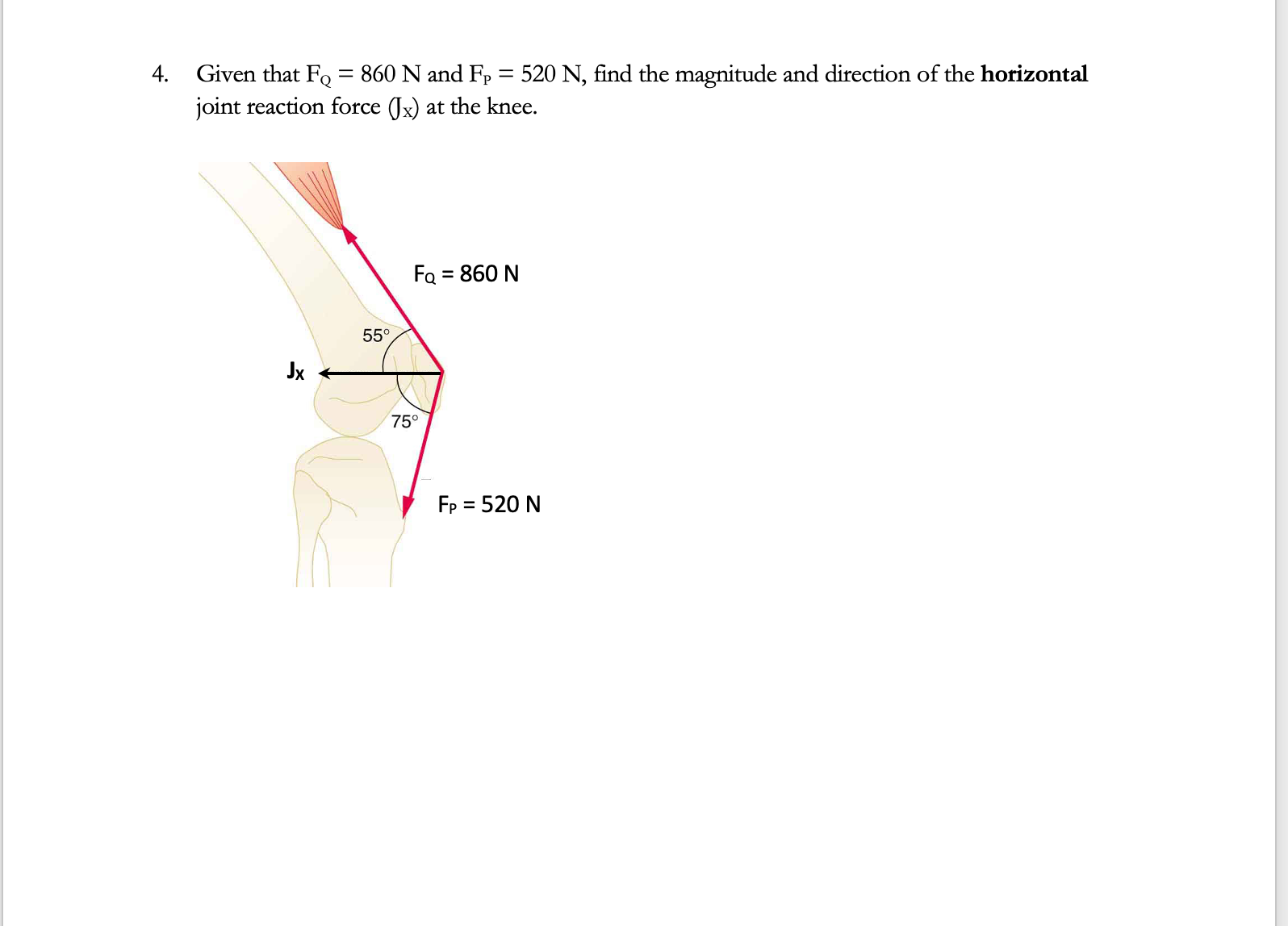 Solved Given that FQ=860N ﻿and FP=520N, ﻿find the magnitude | Chegg.com