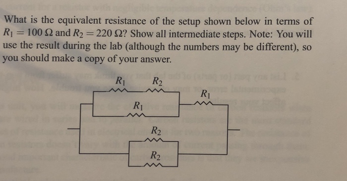 Solved What is the equivalent resistance of the setup shown | Chegg.com
