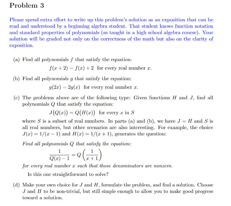 Solved Please spend extra effort to write up this problem's | Chegg.com