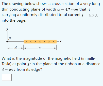 The drawing below shows a cross section of a very | Chegg.com