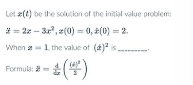 Solved Let x(t) ﻿be the solution of the initial value | Chegg.com