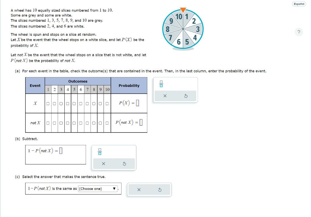 Solved A wheel has 10 equally sized slices numbered from 1 | Chegg.com