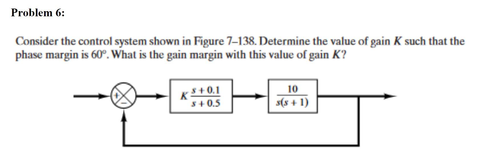 Solved Problem 6: Consider the control system shown in | Chegg.com