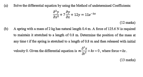 Solved дх2 (a) Solve the differential equation by using the | Chegg.com