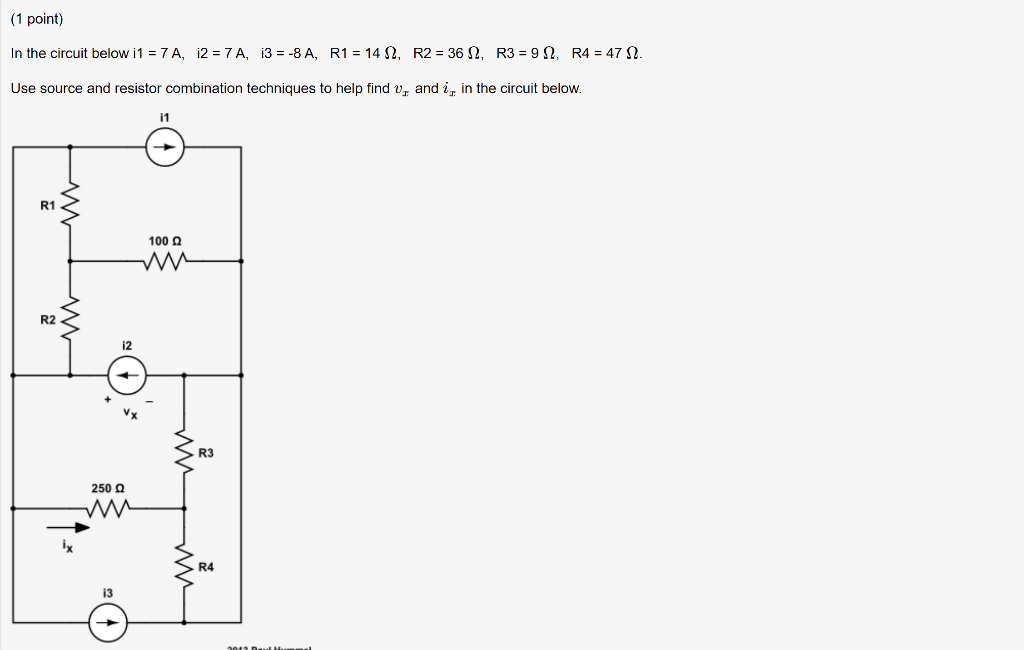 Solved In the circuit below i1 = 7 A, i2 = 7 A, i3 = -8 A, | Chegg.com
