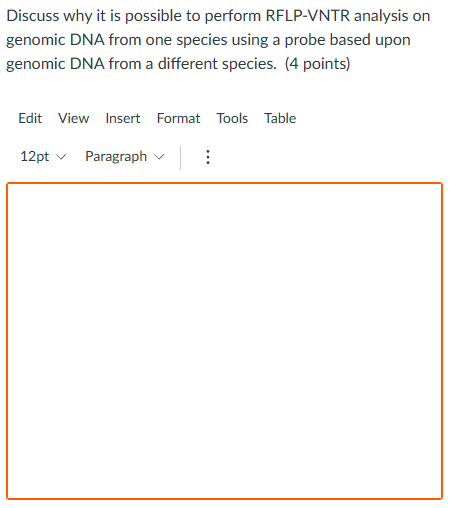 Solved Discuss why it is possible to perform RFLP-VNTR | Chegg.com