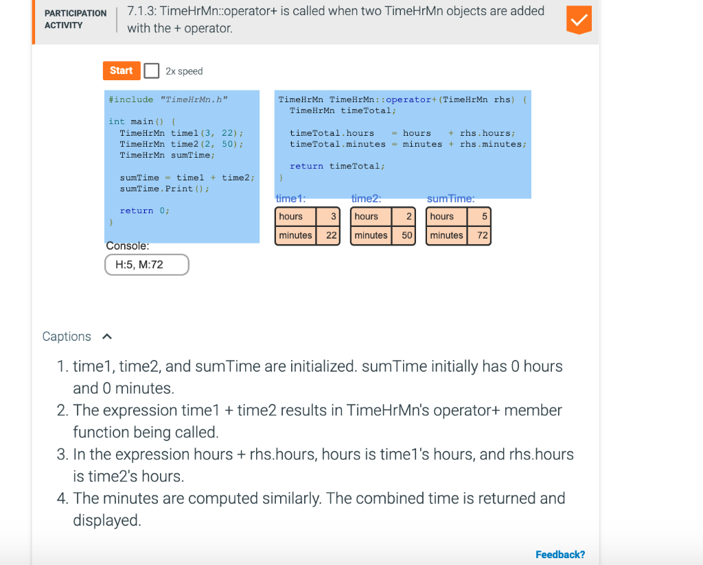 Solved Revise: Figure 7.1.1: TimeHrMn class implementation | Chegg.com