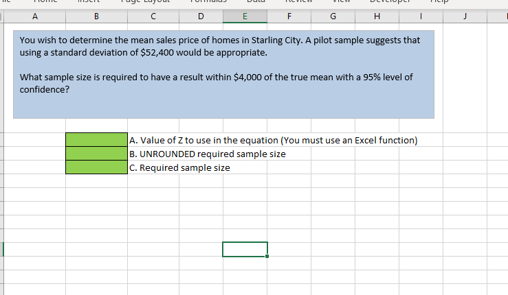 Solved You wish to determine the mean sales price of homes | Chegg.com