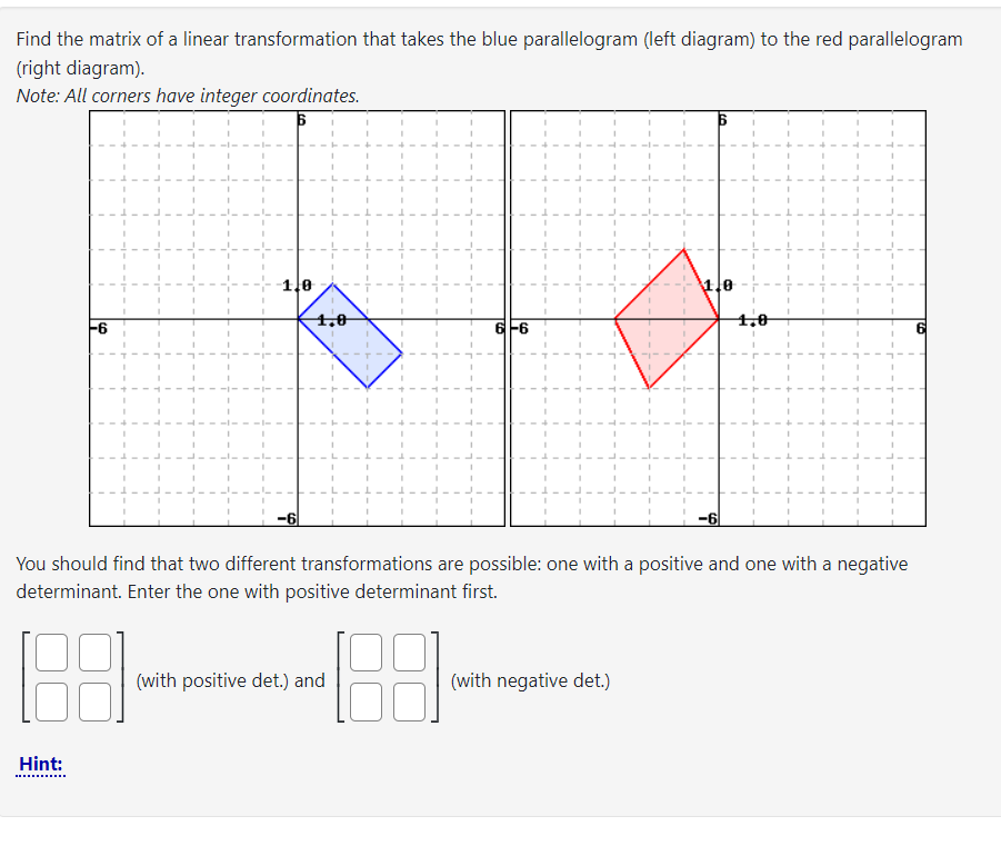 Solved Find the matrix of a linear transformation that takes | Chegg.com