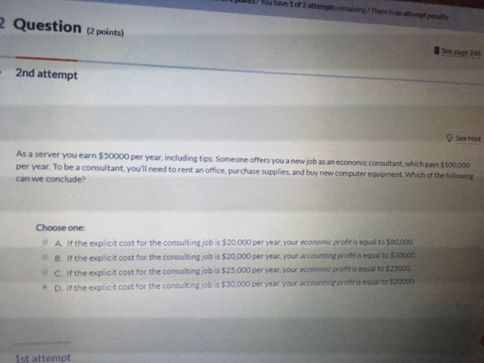 Solved S/ You have 1 of 2 attempts remaining/There is no | Chegg.com