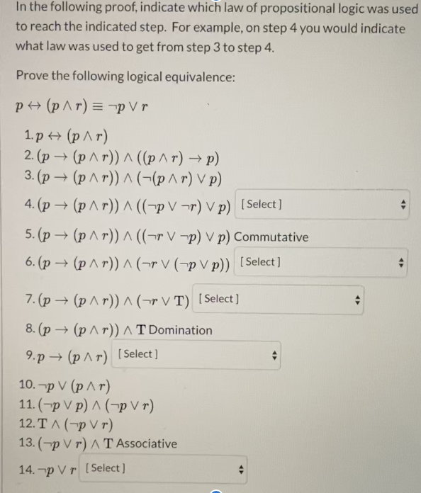 Solved In the following proof, indicate which law of | Chegg.com