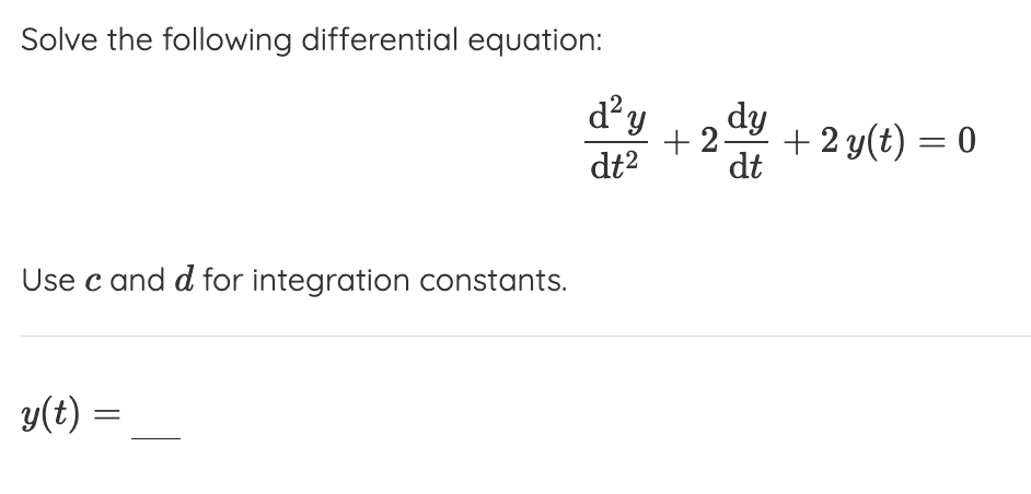 Solved Solve the following differential | Chegg.com
