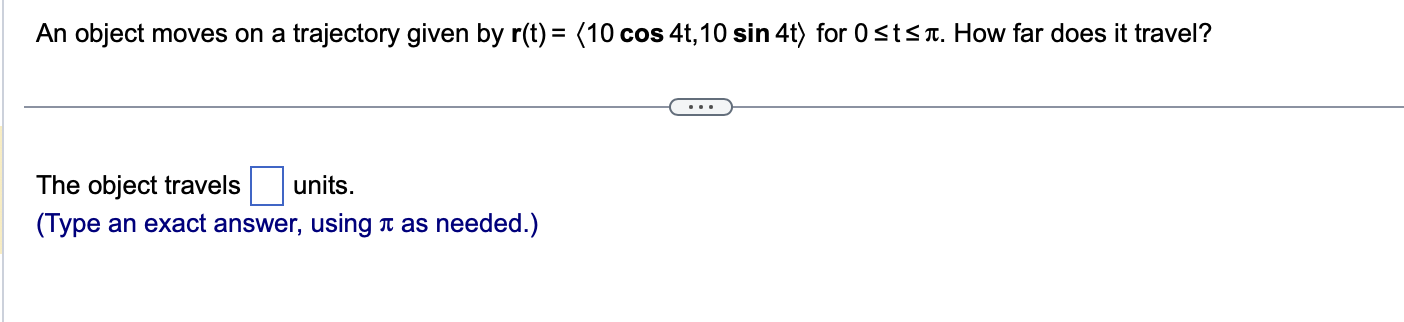 Solved An object moves on a trajectory given by | Chegg.com