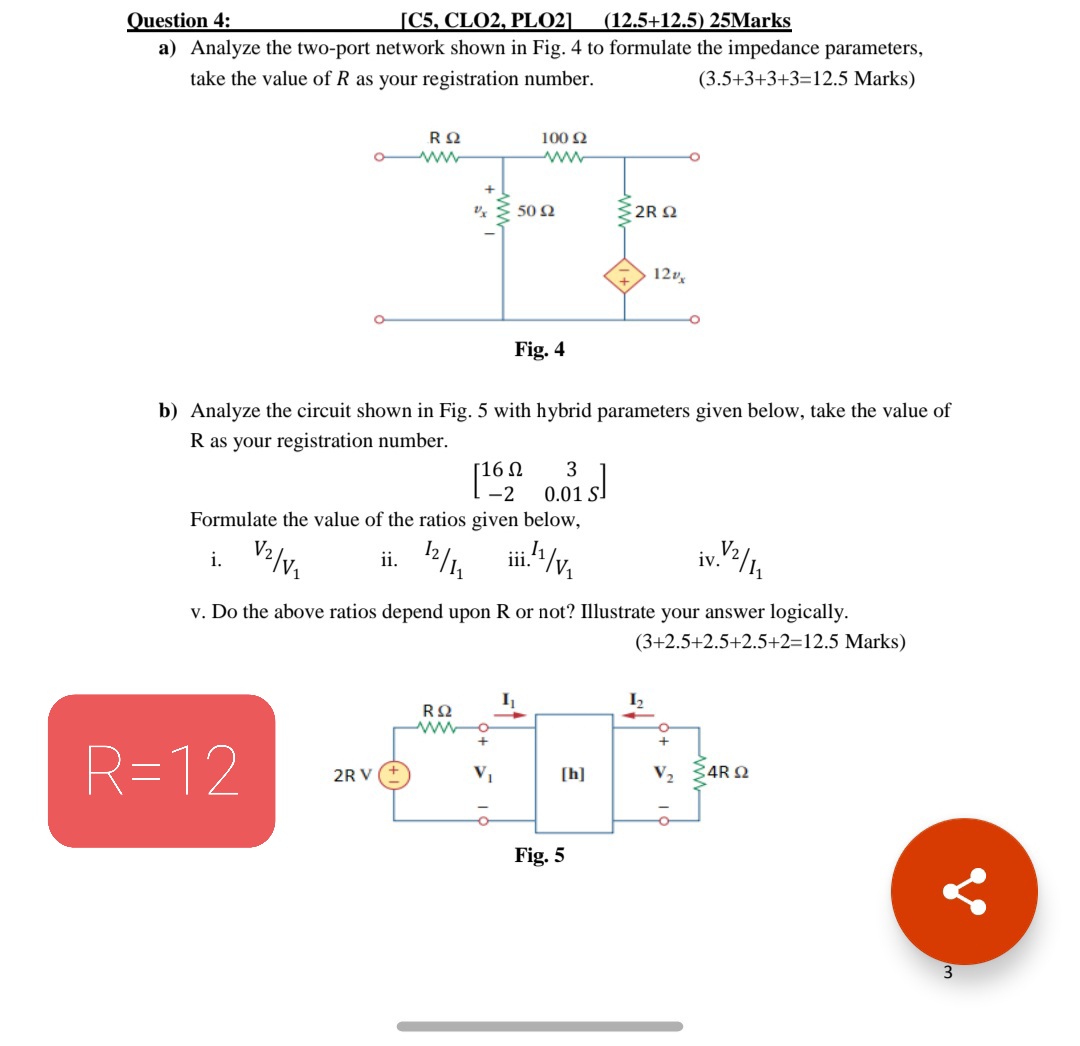 Solved Question 4: [C5, CLO2, PLO2) (12.5+12.5) 25Marks a) | Chegg.com