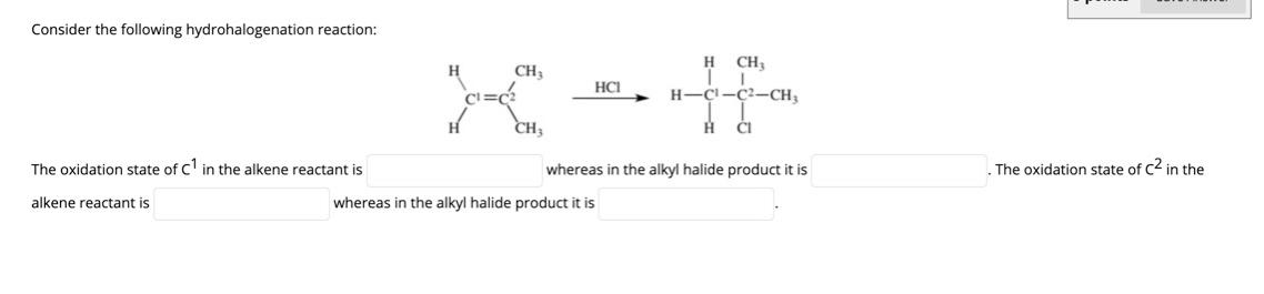 Solved Consider the following hydrohalogenation reaction: CH | Chegg.com