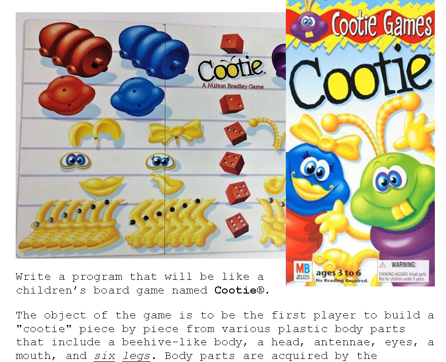 Solved > Cootie Games Cootie. A Milton Bradley Game Cootie | Chegg.com