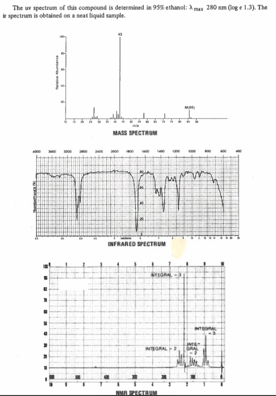 Solved The uv spectrum of this compound is determined in 95% | Chegg.com